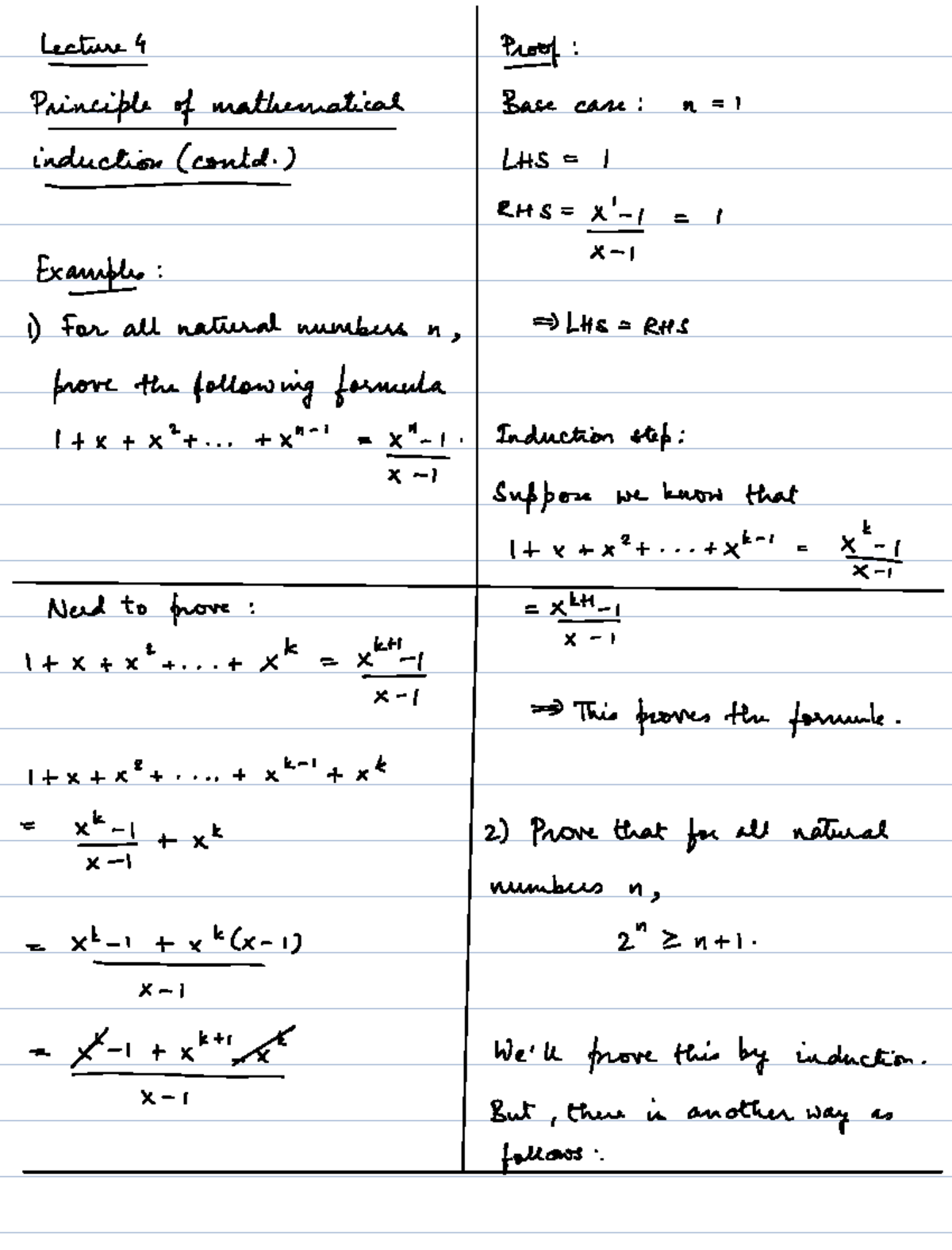 Mathematical Induction and Set Theory Overview (MATH 101) - titith of ...