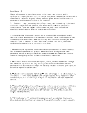 [Solved] In the second part of health professional career plan report ...