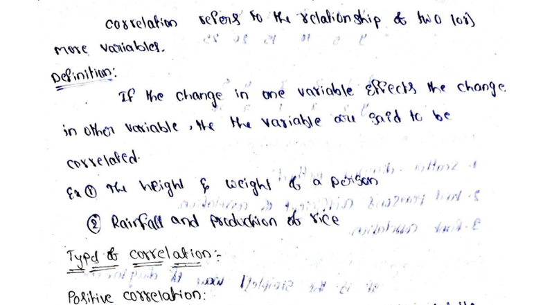 Correlation and Regression Analysis: P&S Unit -2-1 - JNTUK R23 Notes ...