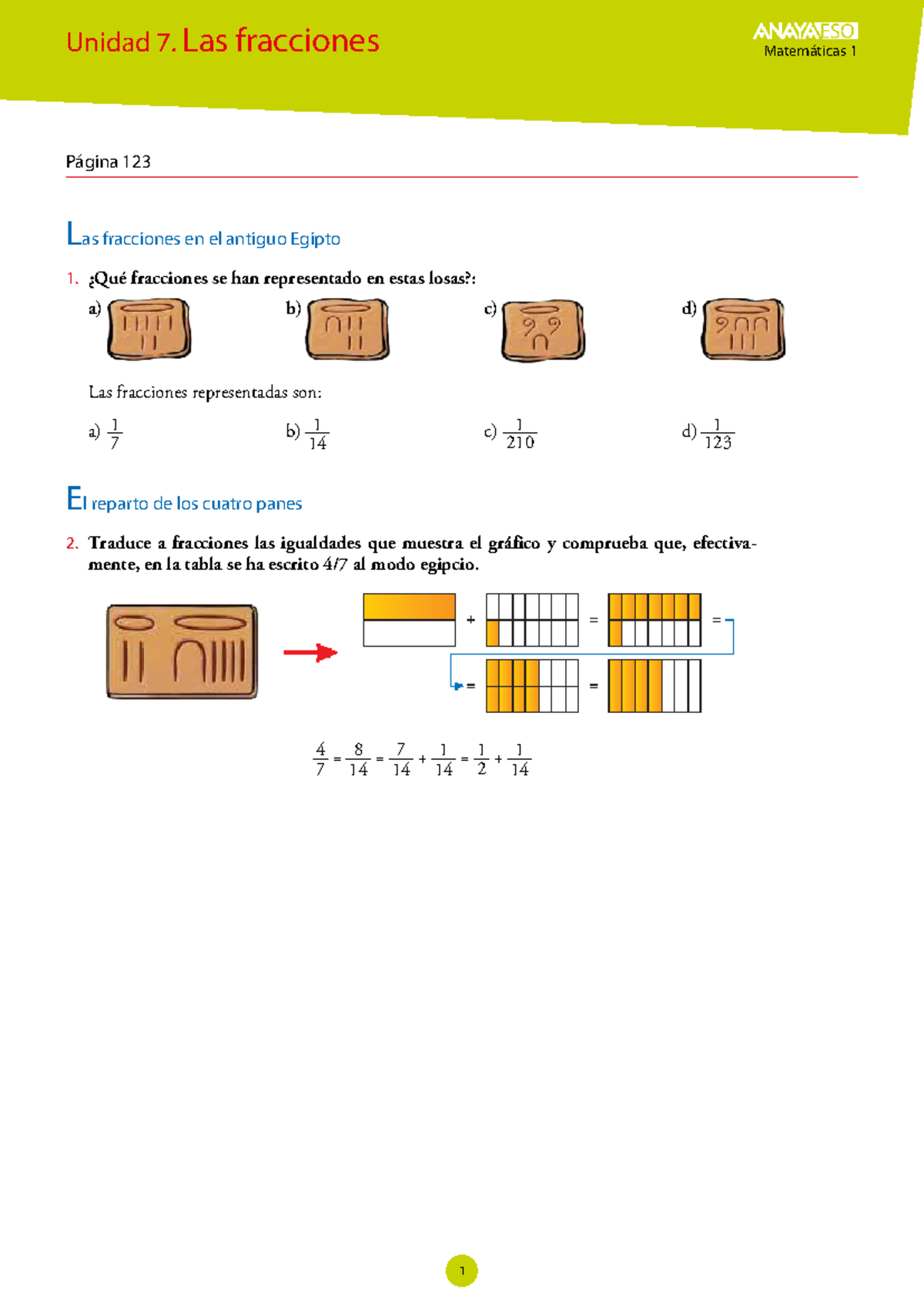 2017-1ESO-Tema07 - Tareas de Repaso sobre Fracciones - Studocu
