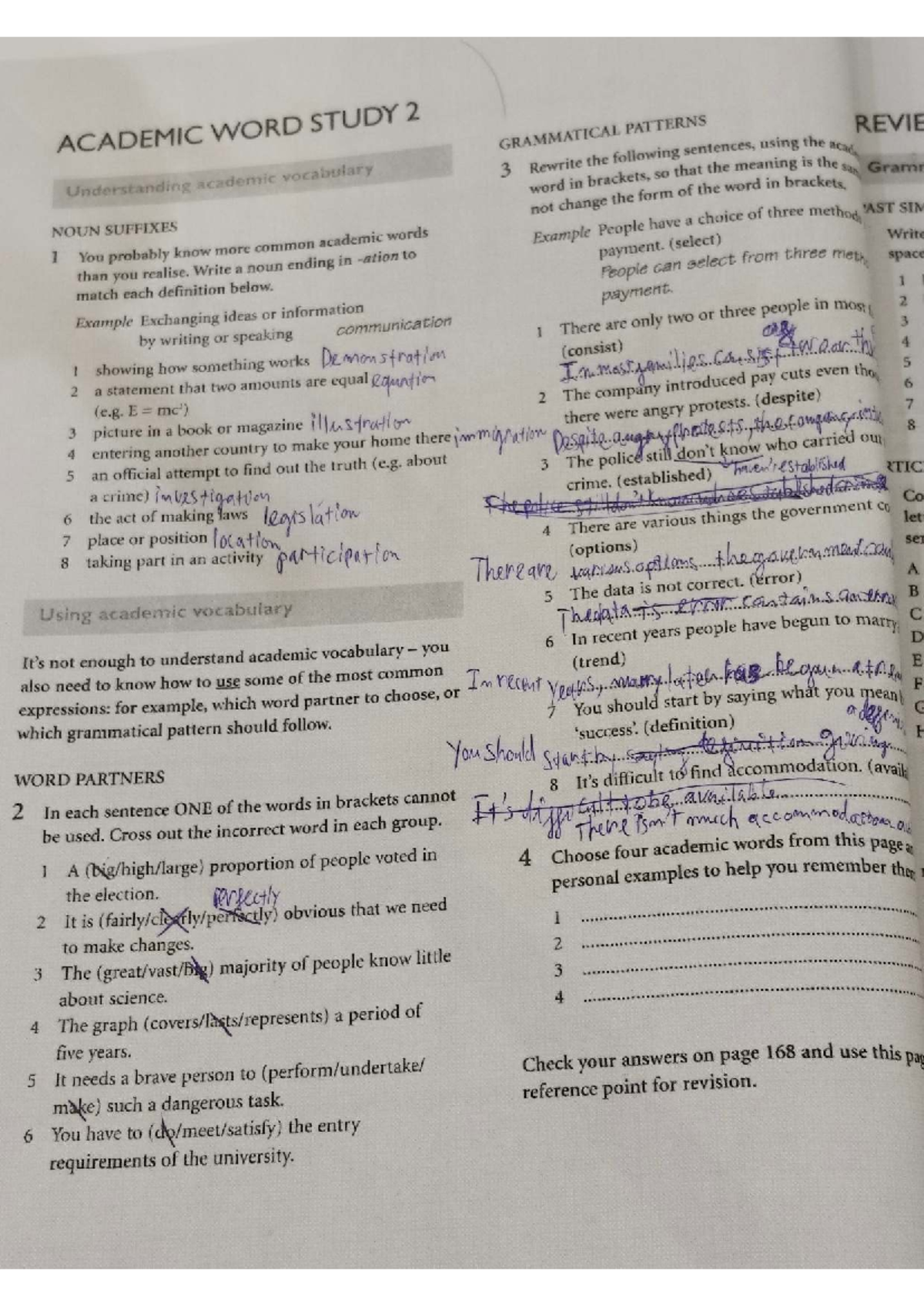 Homework: Academic Word Study 2 Review on Page 48 - Studocu