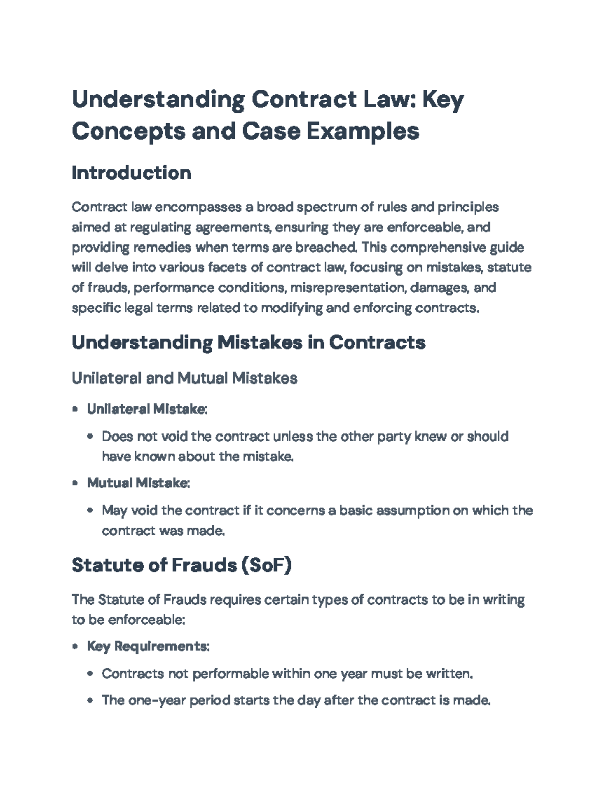 Understanding Contract Law: Key Concepts and Case Studies Guide ...