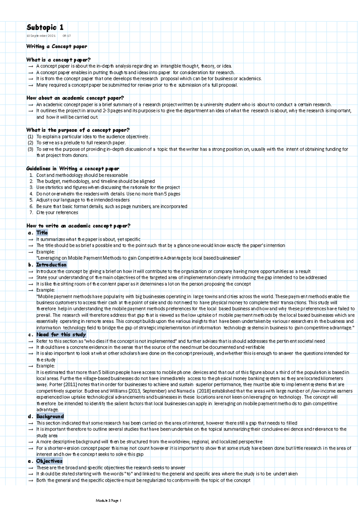 ENGL 101 - Writing a Concept Paper: Essential Guidelines & Structure ...