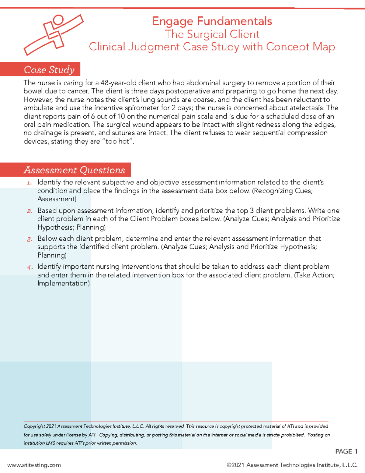 Case Study: Surgical Client Assessment and Nursing Interventions - Studocu