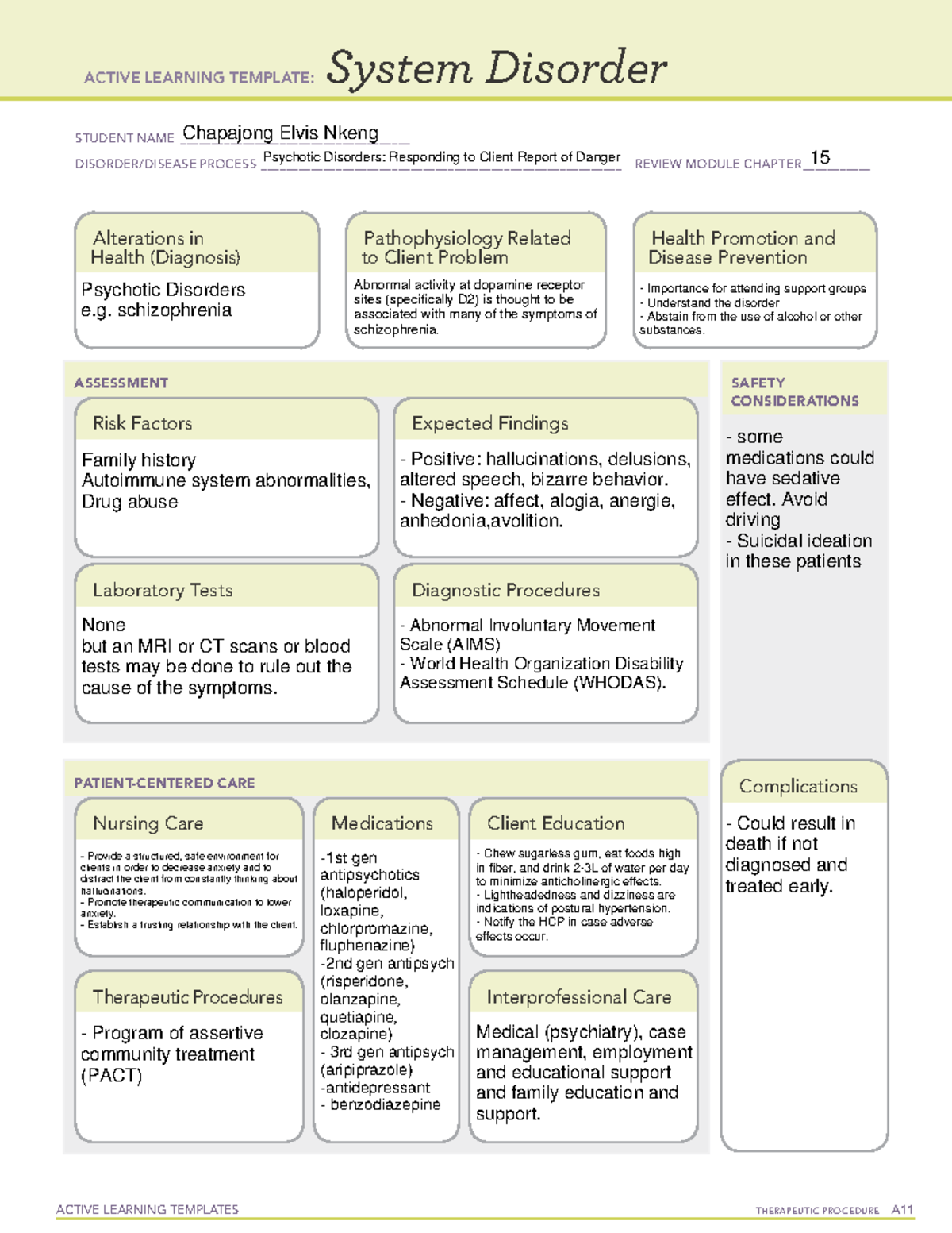 Behavioral Interventions for Psychotic Disorders - SYS DIS - Studocu