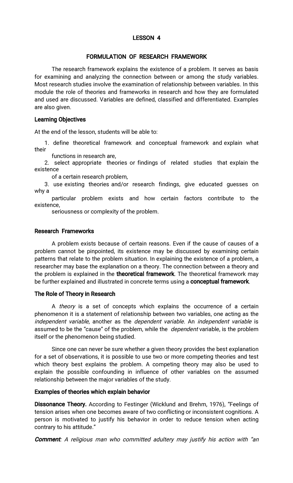 Research Framework & Variables in Lessons 4-6: A Comprehensive Guide ...