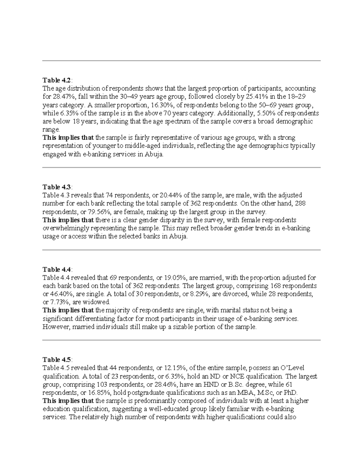 Demographic Analysis of Respondents: Age, Gender, and Education - Studocu