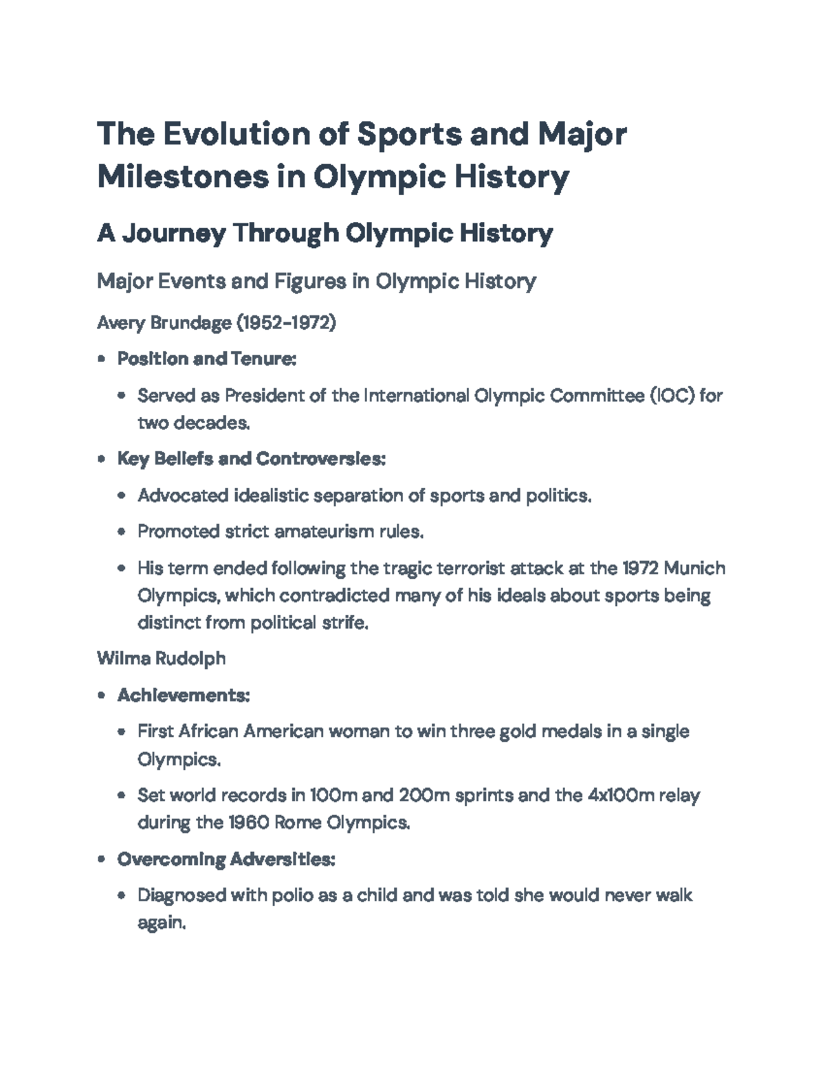 The Evolution of Sports: Key Milestones in Olympic History - The ...