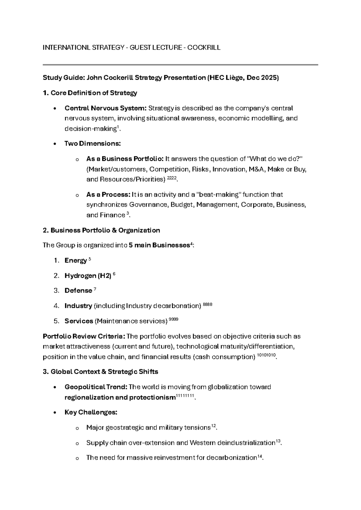 INTERNATIONAL STRATEGY GUEST LECTURE STUDY GUIDE (HEC Liège, Dec 2025 ...