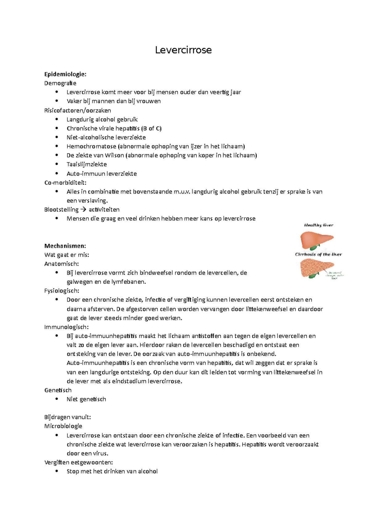 Illness Script Levercirrose: Epidemiology, Mechanisms, and Management ...