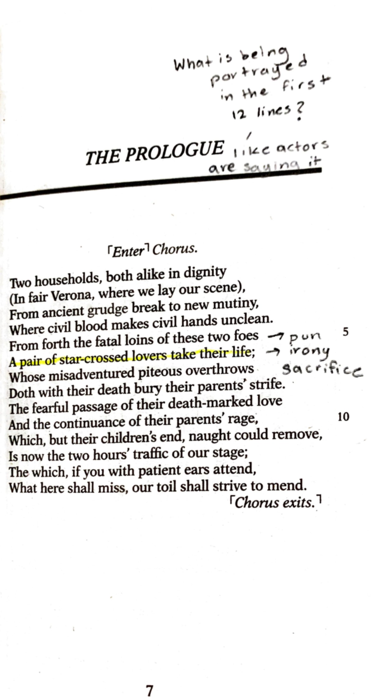 Romeo and Juliet Act 1 Scene 1 - Detailed Annotations and Analysis ...