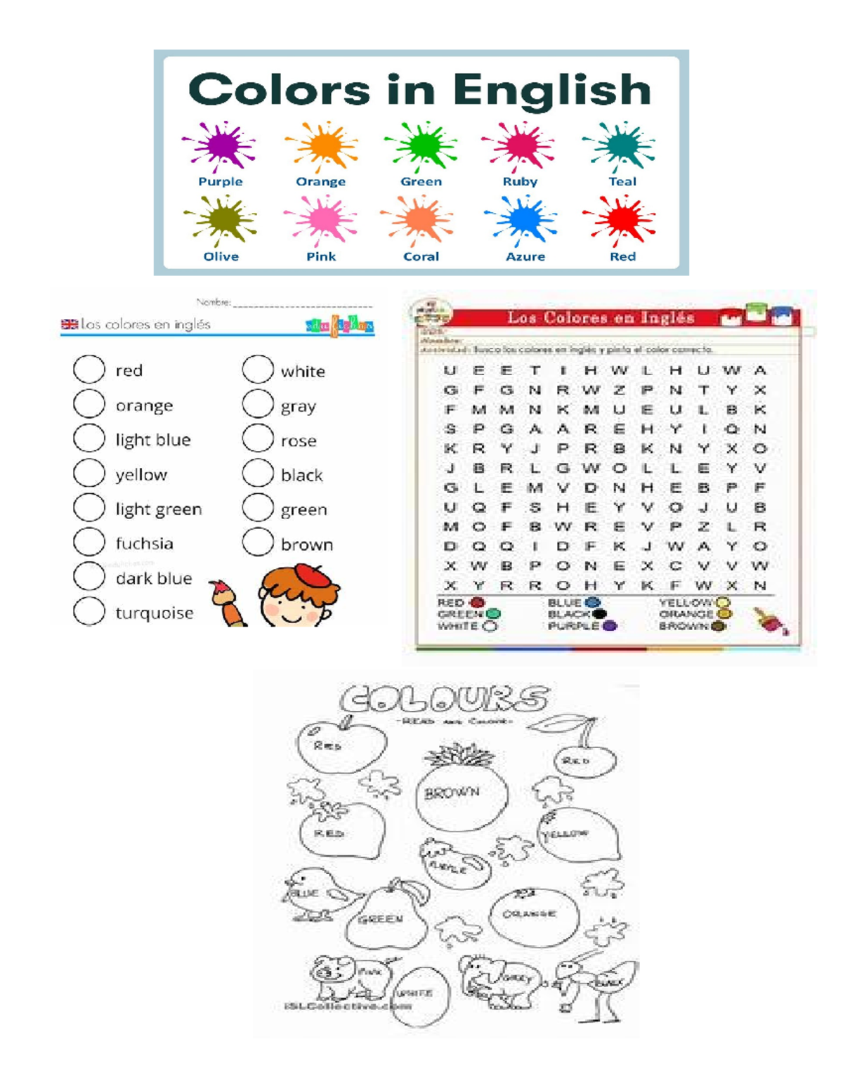 Colors in English - Sesión de Inglés Guide for Beginners - Studocu