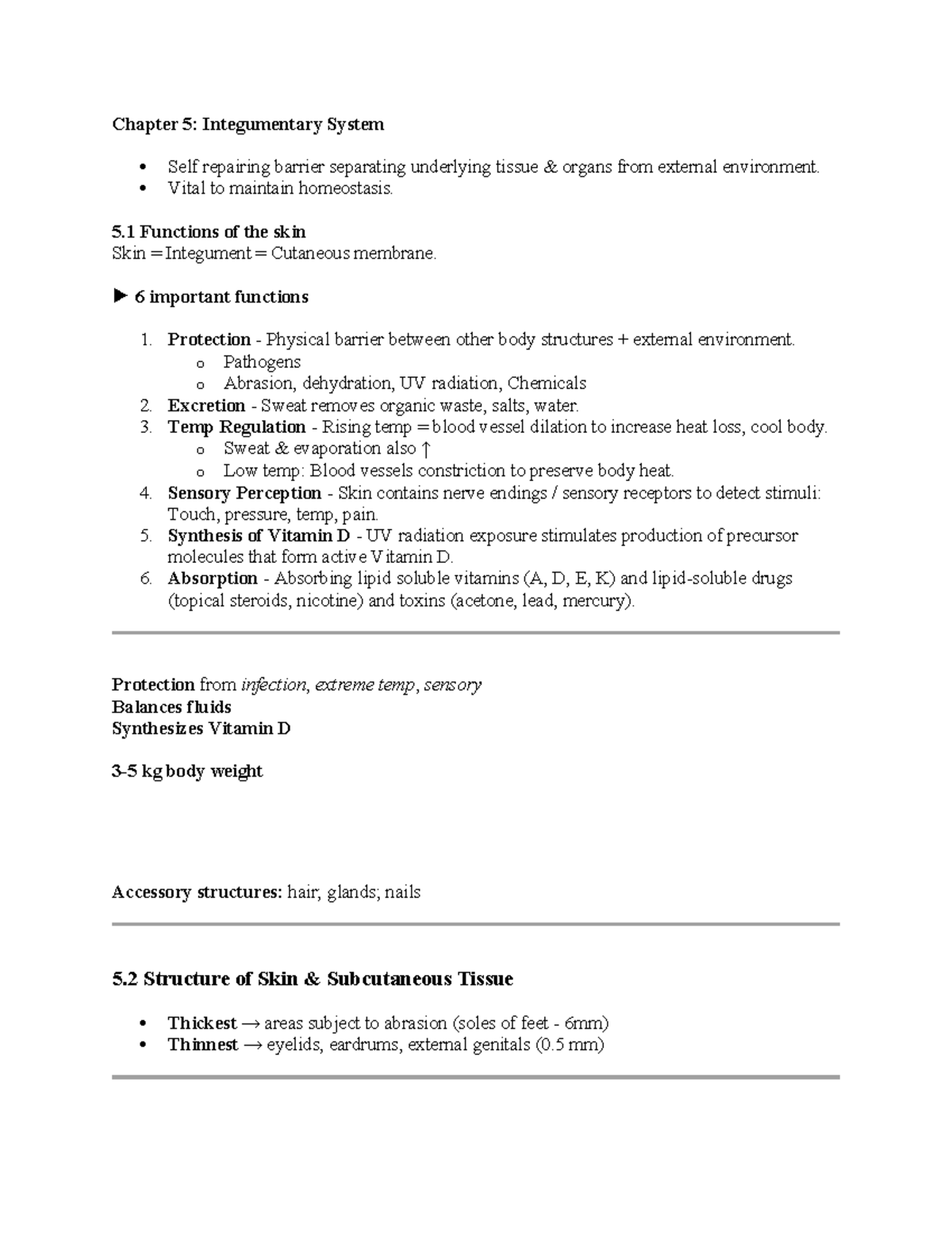 Integumentary System Overview: Structure, Function, and Disorders - Chapter 5: Integumentary ...
