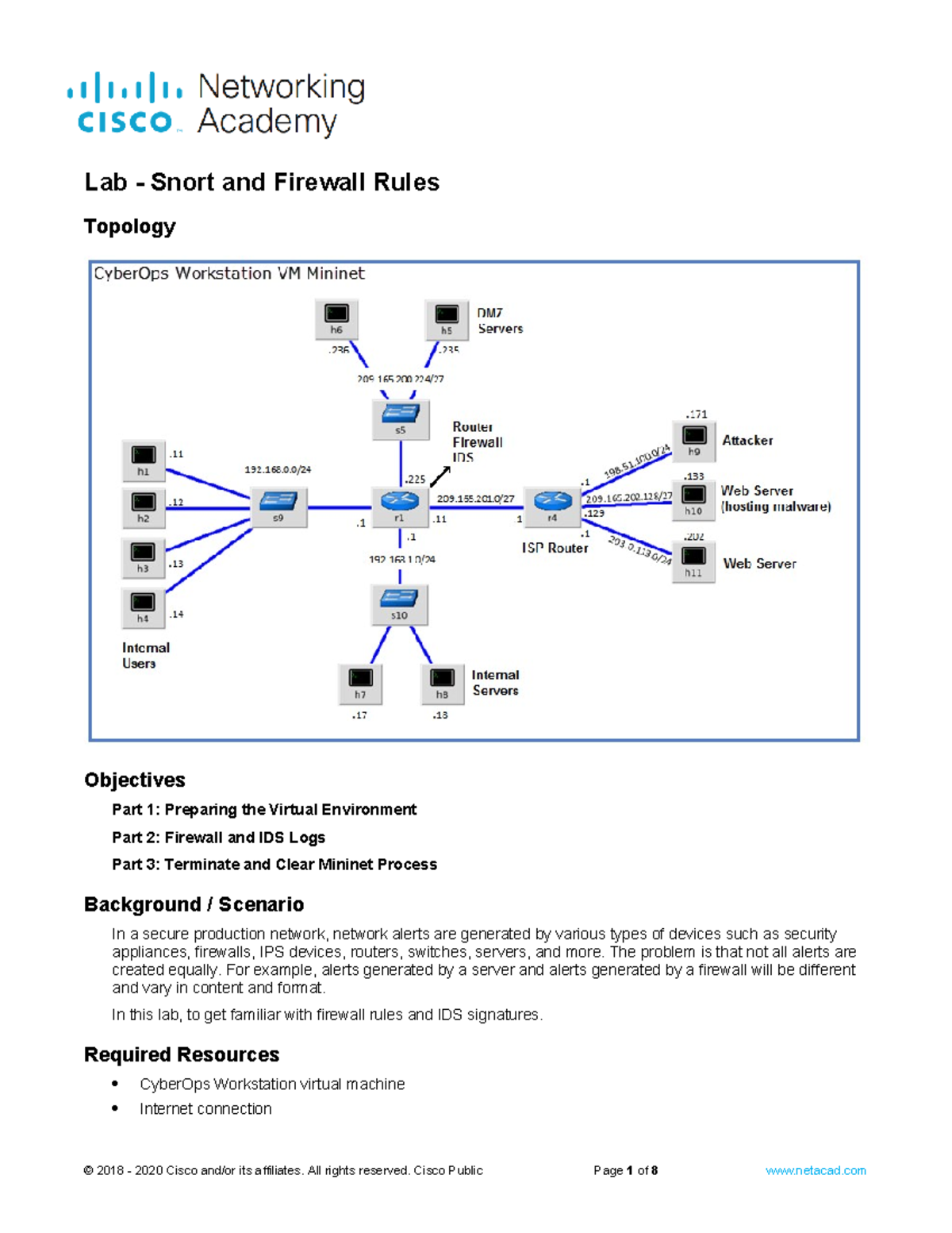 26.1.7 Lab: Understanding Snort and Firewall Rule Configuration - Studocu