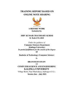 Online Note Share Report (Shiv Chaudhary) - ONLINE NOTE SHARING PROJECT ...