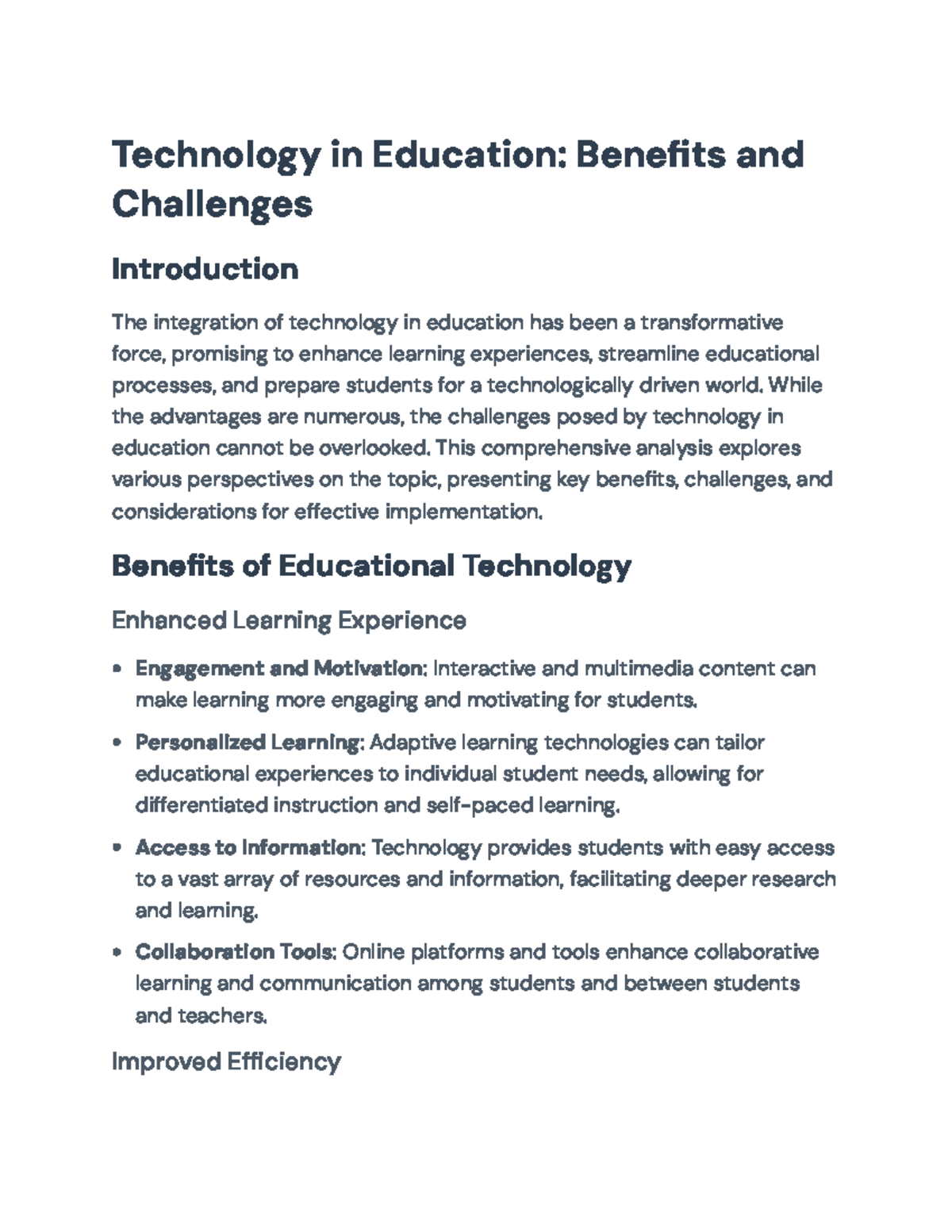 Educational Technology Integration: Benefits & Challenges in Learning ...