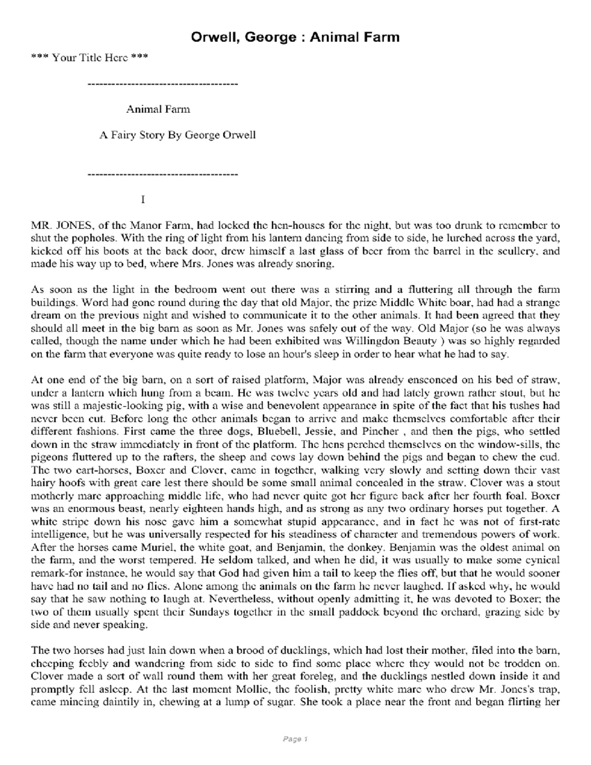 Animal Farm (ENG 101): Key Themes and Character Analysis - Studocu