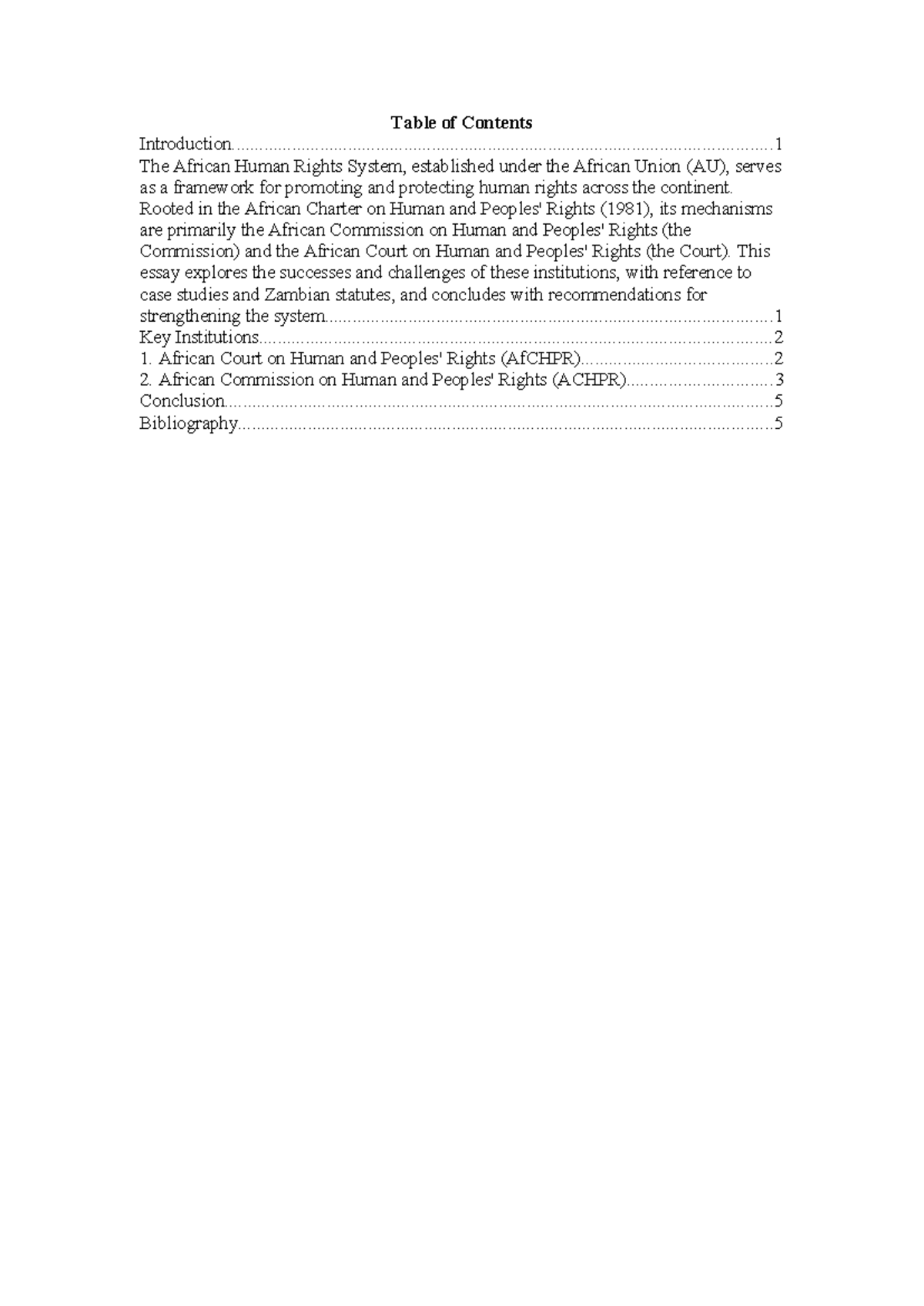 African Human Rights System: Successes & Challenges (HR 101) - Studocu