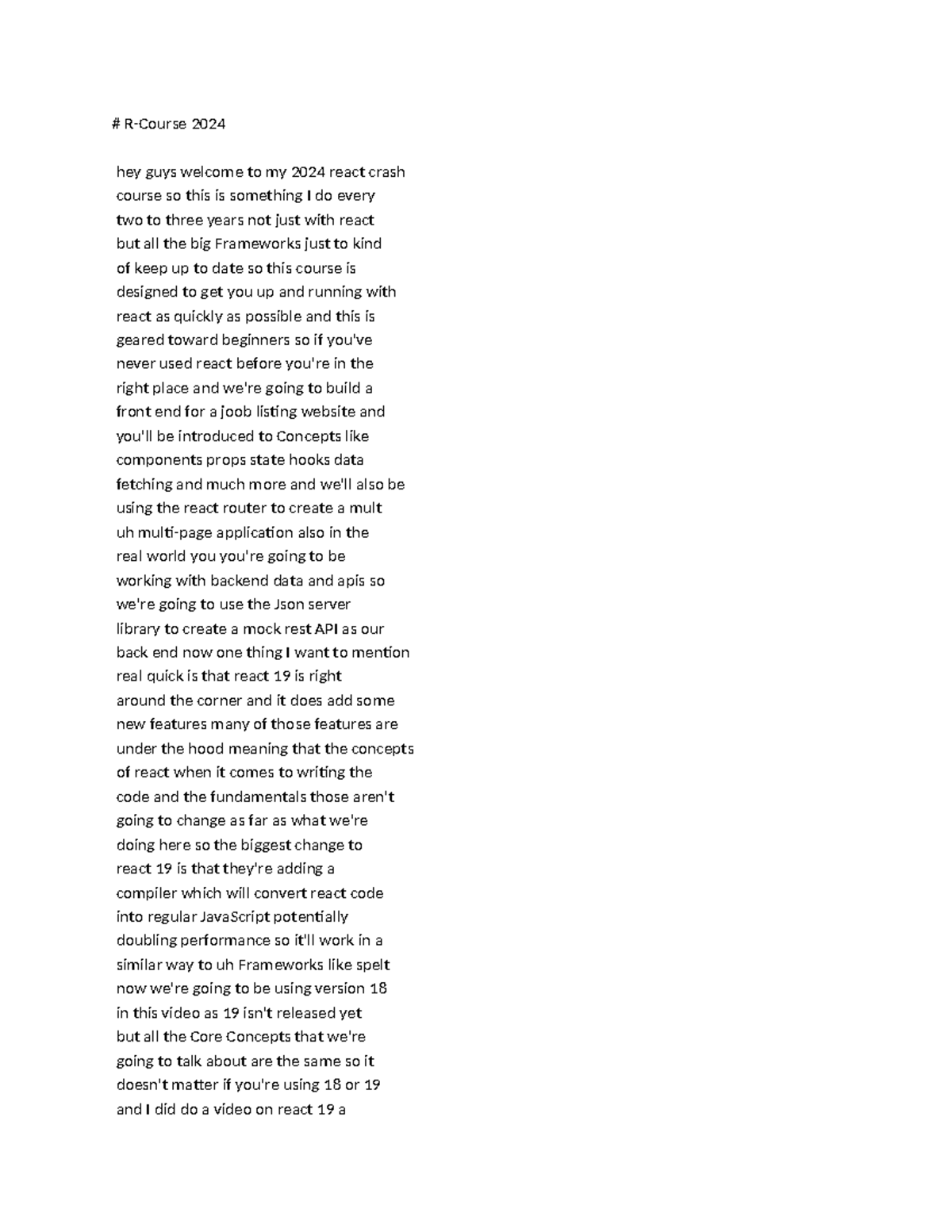 React Crash Course 2024: Building a Job Listing App with Hooks - Studocu