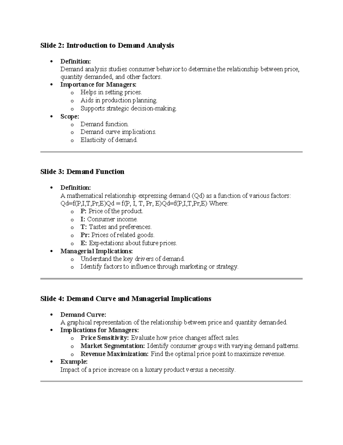Chapter 1 - Slide 2: Introduction to Demand Analysis Definition: Demand ...