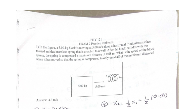 PHY 121 Exam 2 Practice Problems Solutions and Key - Studocu