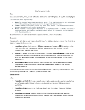 D426 Course Guide - D426 v2 DATA MANAGEMENT-FOUNDATIONS Welcome, Study ...