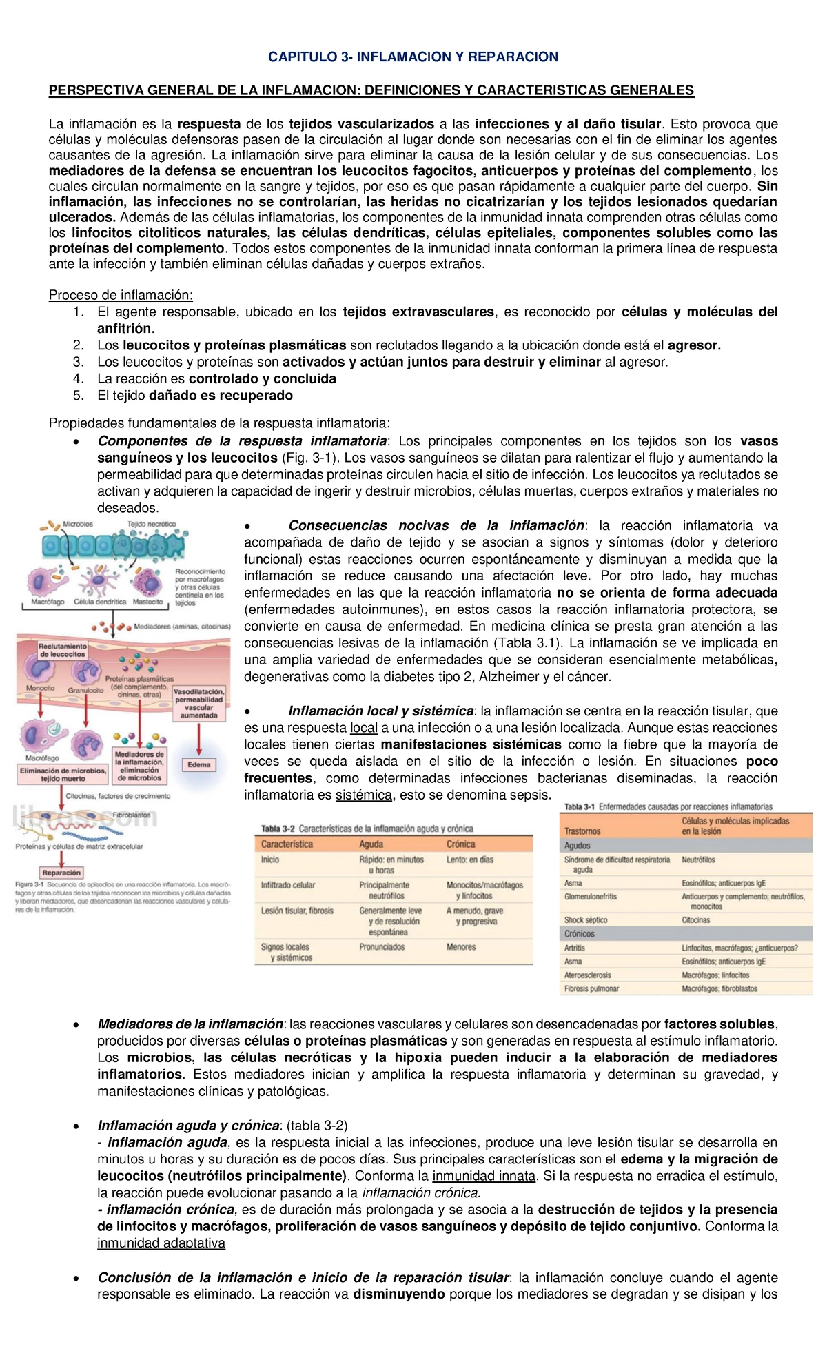 CAPÍTULO 3 Inflamación y reparación Robbins y Cotran Edicion 10 ...