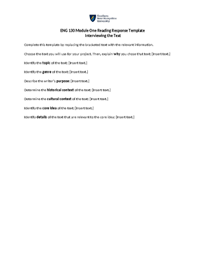 ENG 130 Module Two-two - Completed assignment - ENG 130 Module Two ...