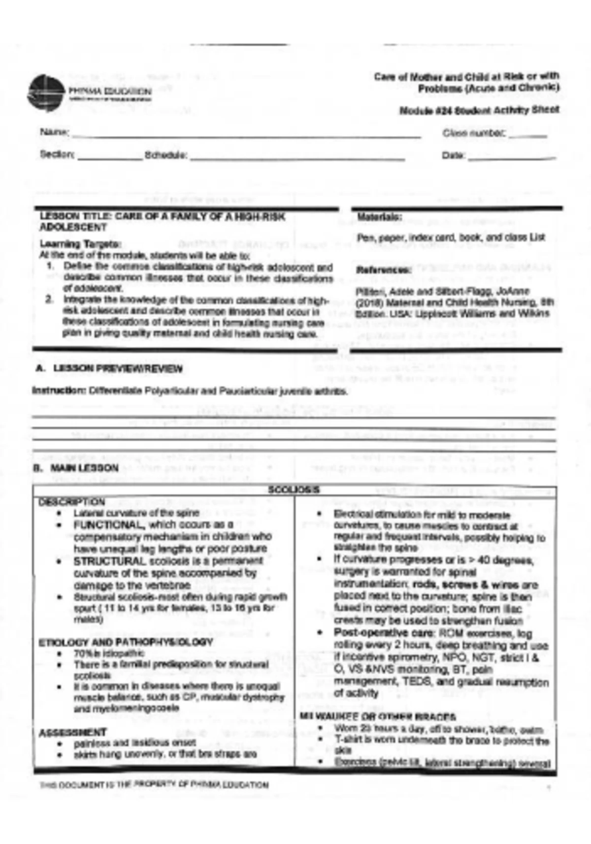 Module #14: Student Activity Sheet on Gratitude and Guidance (1BSN-A ...