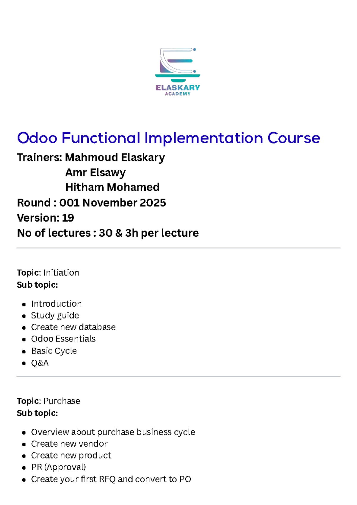 Odoo Functional Implementation Course: Comprehensive Study Guide - Studocu