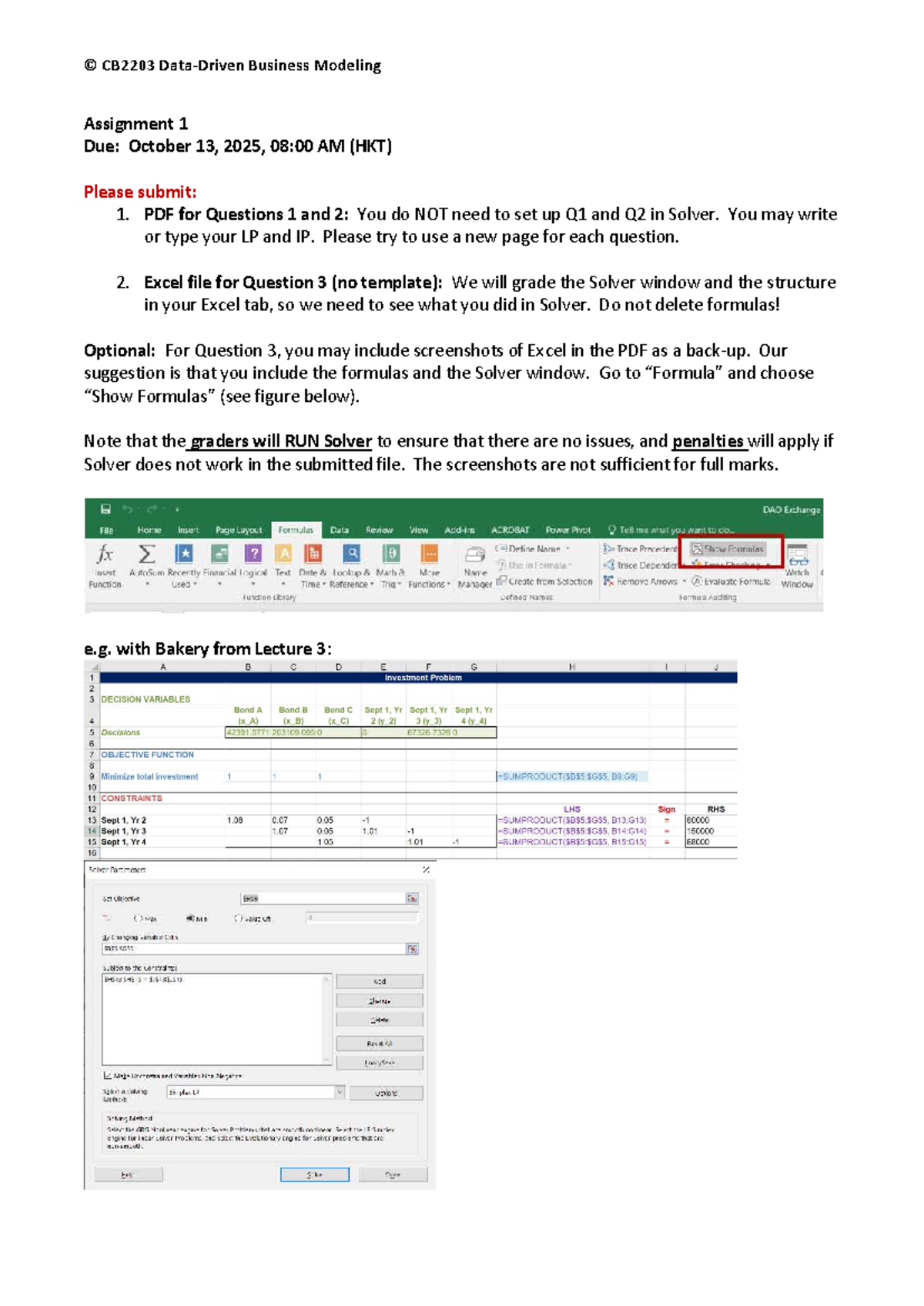 CB2203 Business Modeling Assignment 1 Guidelines and Requirements - Studocu