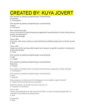 English 10Q4 Module 2 - 10 English Quarter 4 - Module 2 Giving ...