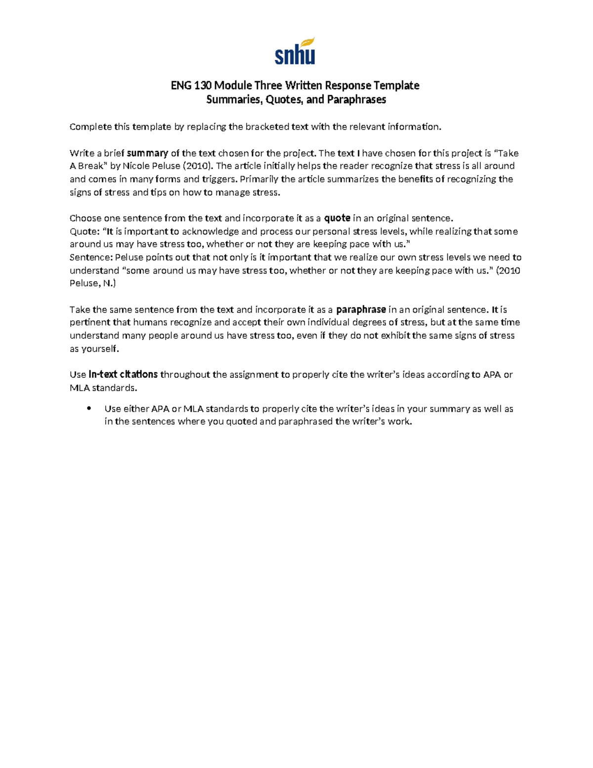 ENG 130 Mod1 Reading Response Template - ENG 130 Module One Reading ...