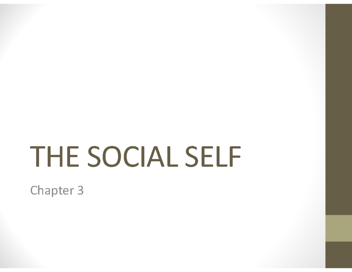 Social Psychology Notes: Self-Concept and Social Theories (PSY101 ...