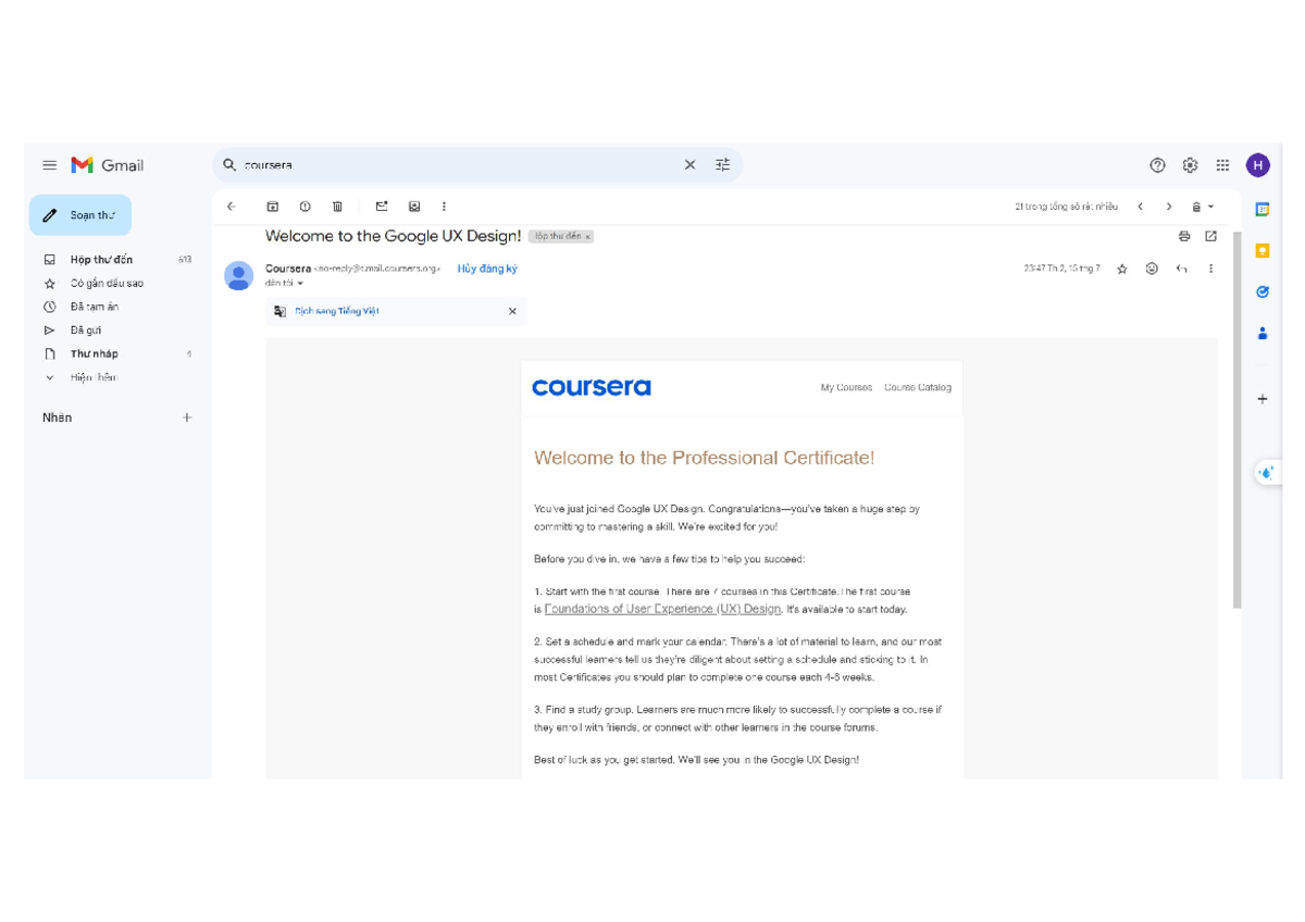 Course Confirmation - qưertyuiopasdfghjklzxcvbnmm - Gmail a coursera ...
