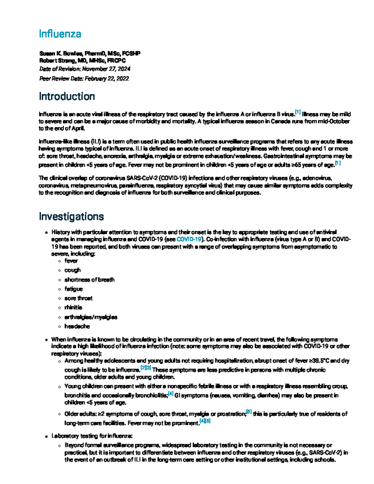 Influenza Management and Vaccination Guidelines (PHARM 101) - Studocu