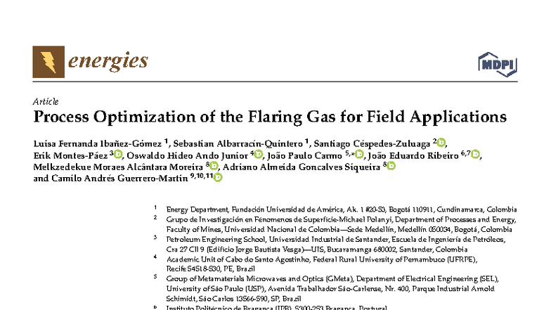 Process Optimization of Flaring Gas for Energy Recovery in VMM Basin ...