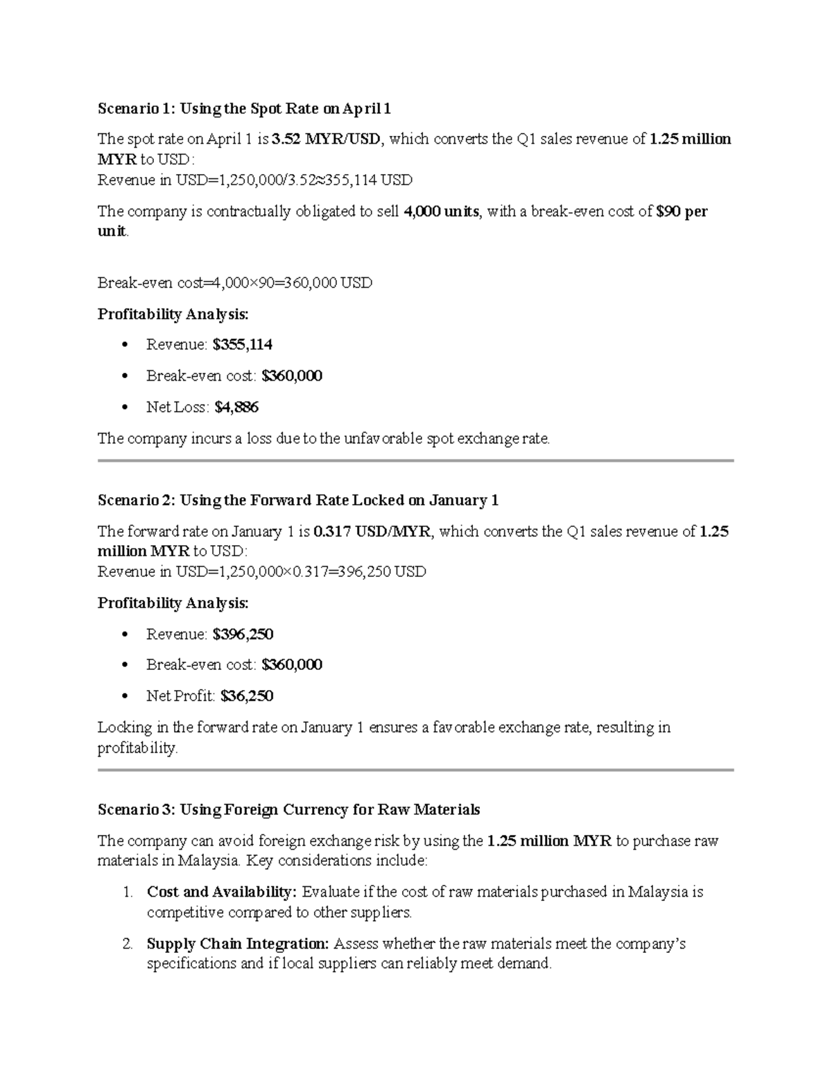 INT 220 Module Four Assignment - Scenario 1: Using the Spot Rate on April 1 The spot rate on ...