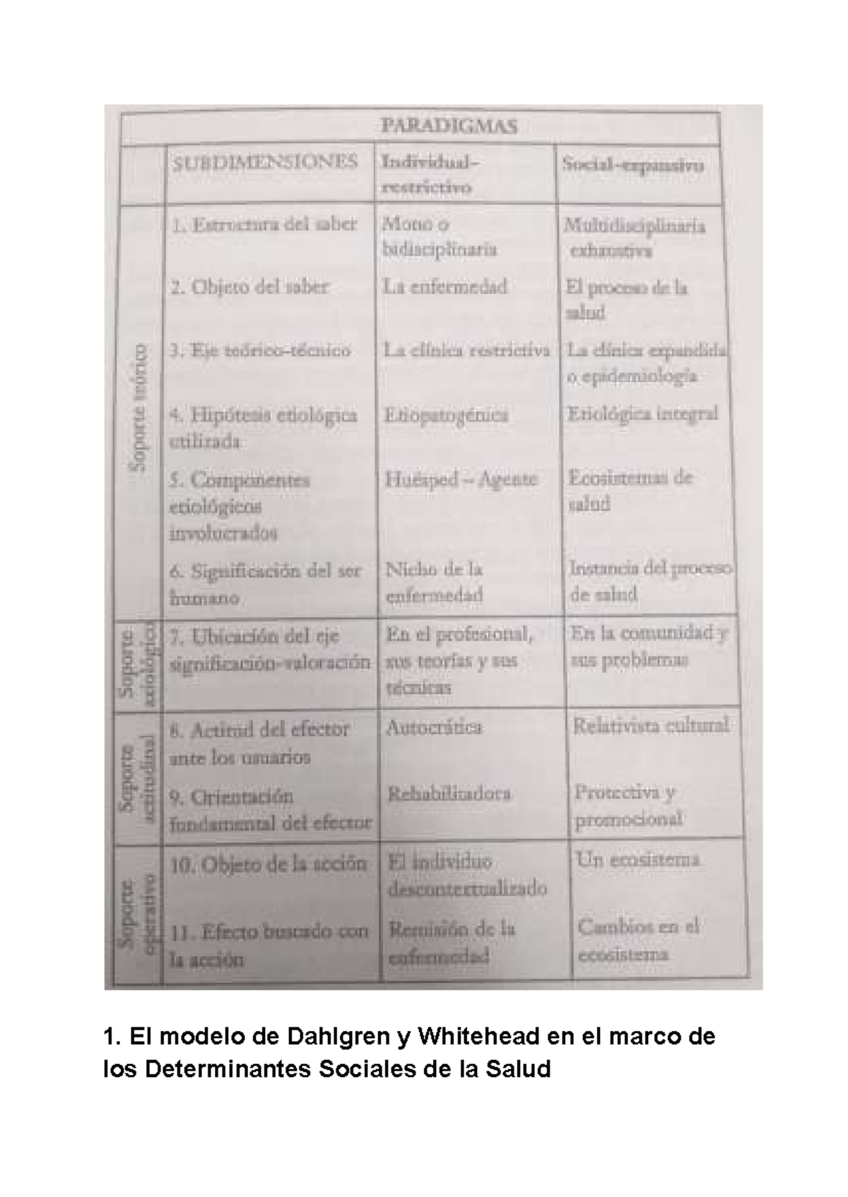Resumen del Modelo de Dahlgren y Whitehead en Salud Pública (Sociología ...