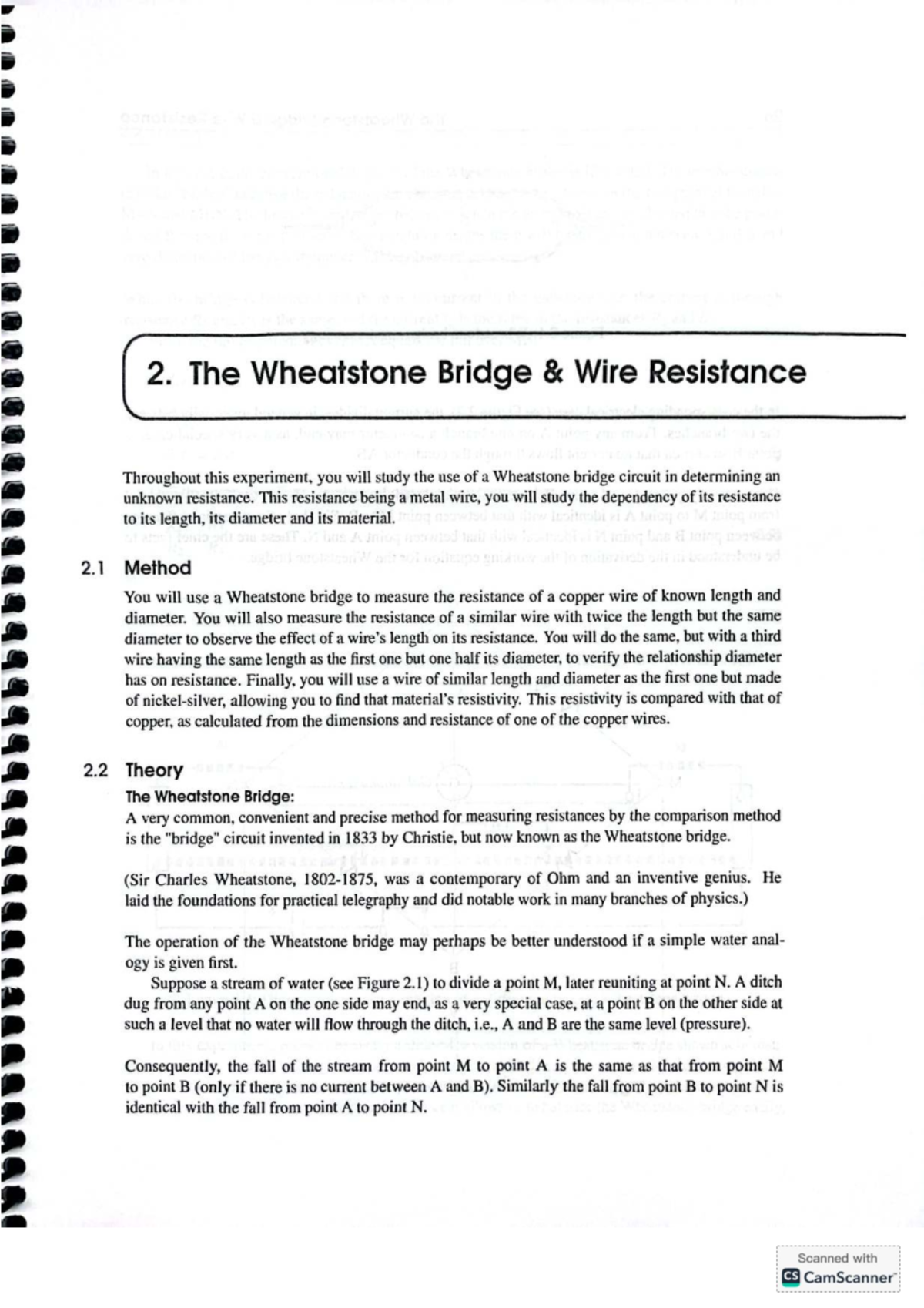 Experiment 2: Wheatstone Bridge Wire Resistance Analysis - Studocu