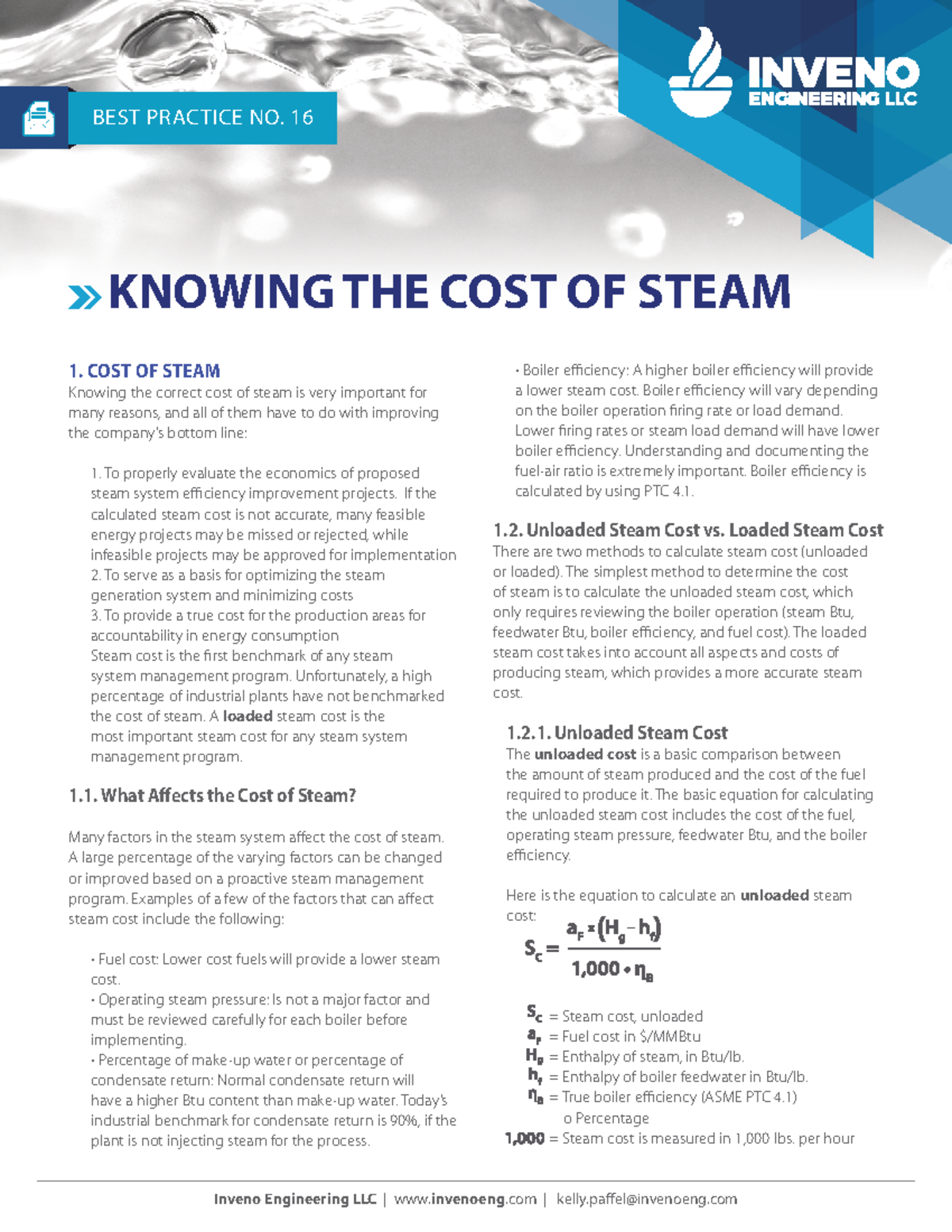 Best Practice No. 16: Understanding the Cost of Steam - Studocu