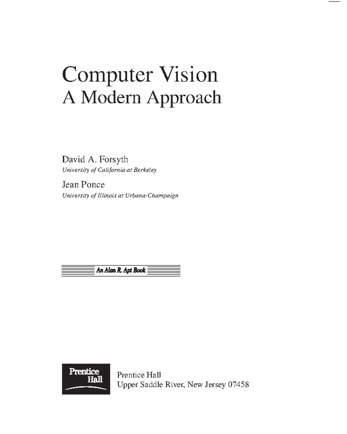 Computer Vision: A Modern Approach - Comprehensive Study Guide - Studocu