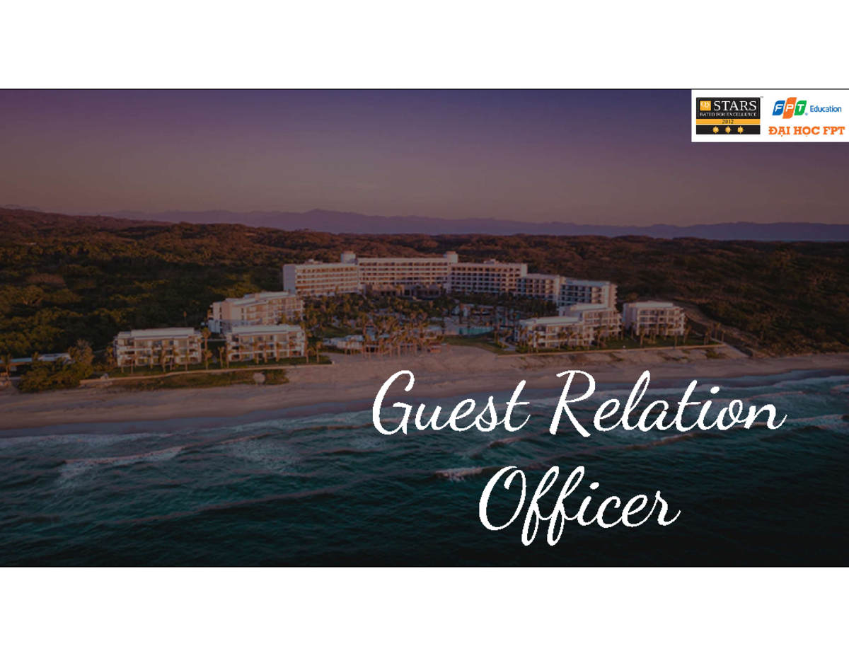 Chapter 5.2 Guest Relation officer - Guest Relation Officer Learning ...