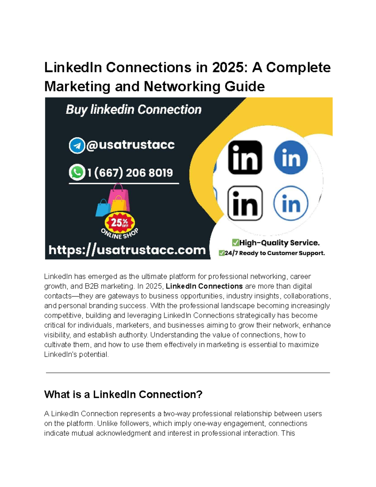 LinkedIn Connections in 2025: Marketing & Networking Strategies - Studocu