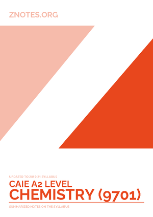 Cambridge International AS A Level Chemistry 9701 Syllabus Overview for ...