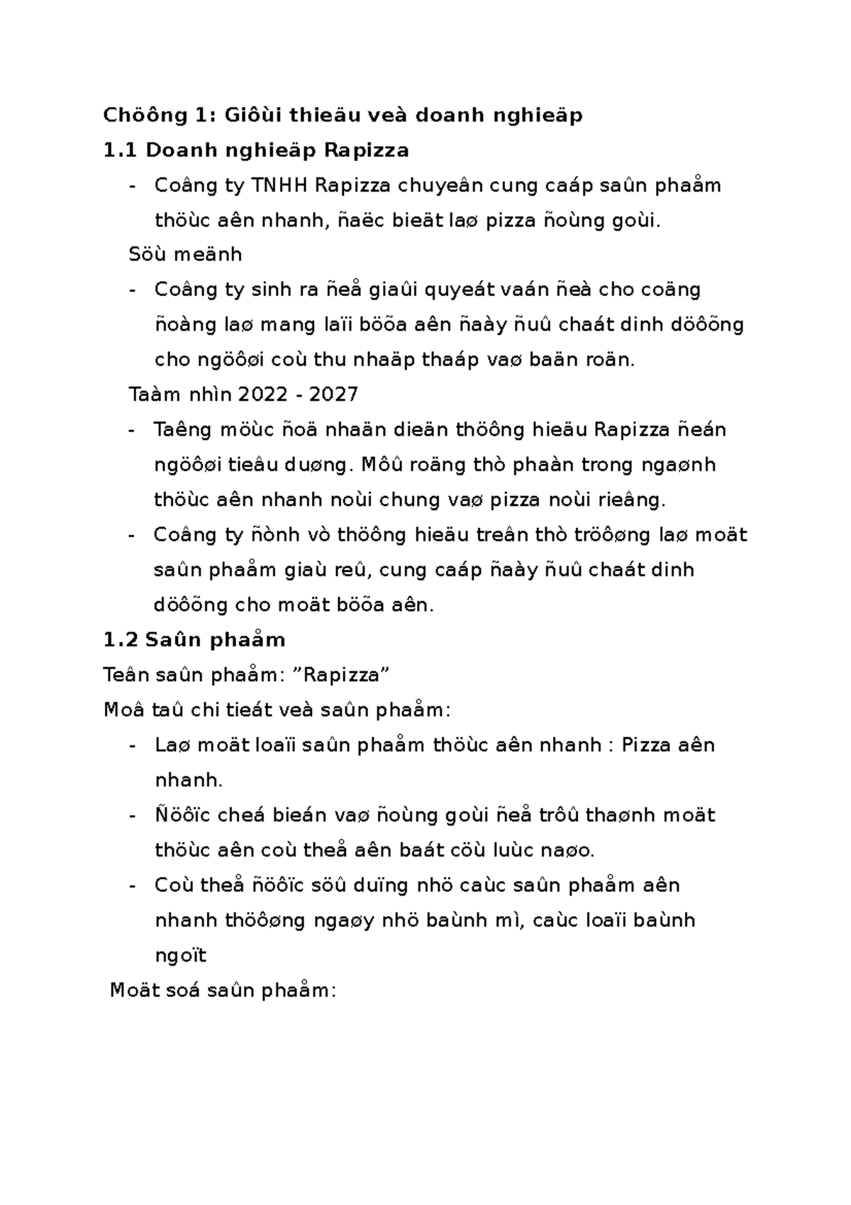 Sản phẩm ”Rapizza” - xây dựng kênh phân phối cho sản phẩm thức ăn nhanh ...