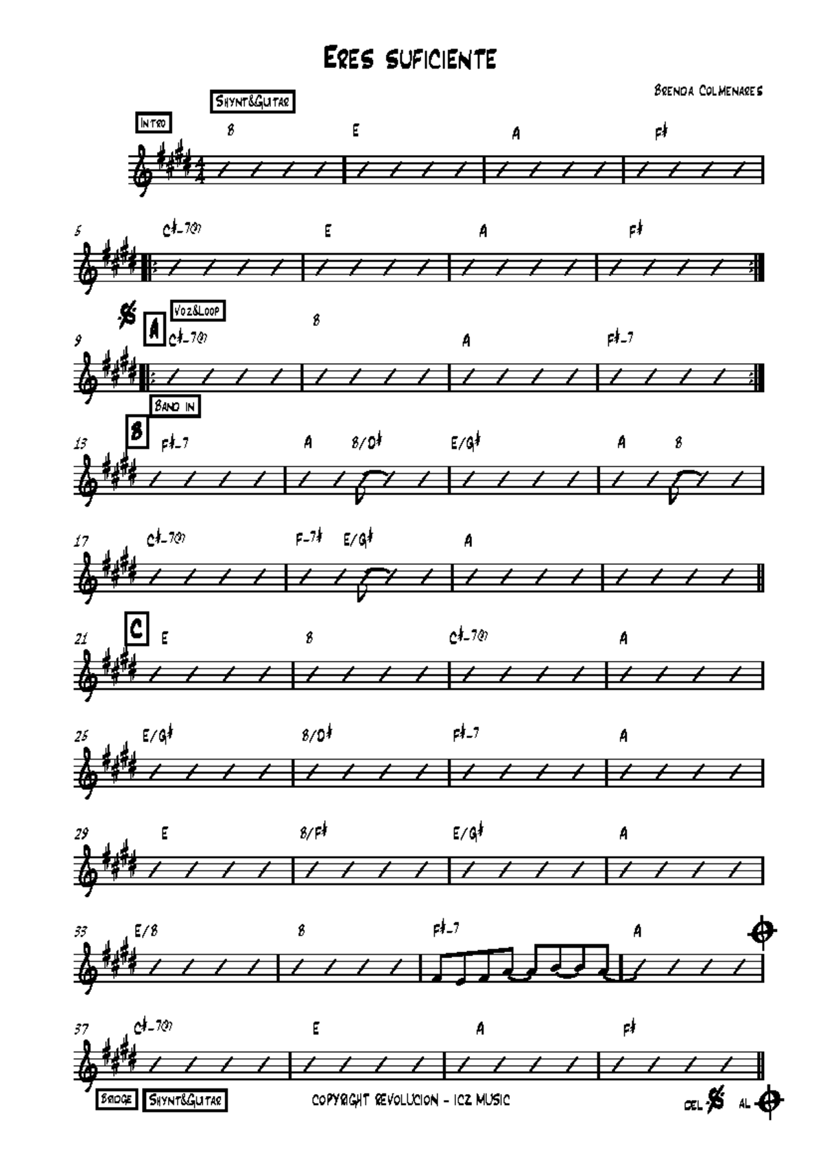 Charts Revolución: Eres Suficiente - Intro B 5 E E Band - Studocu