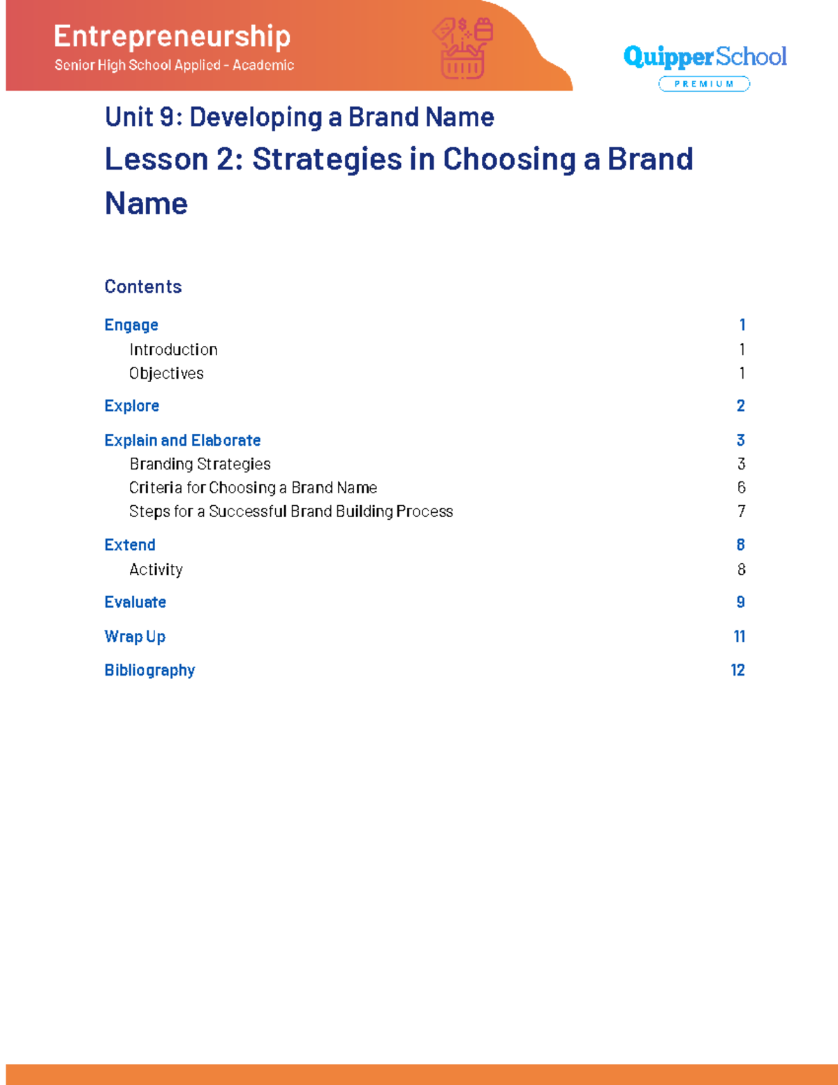 ENT SG Unit 9 Lesson 2: Effective Brand Name Development Strategies - Studocu