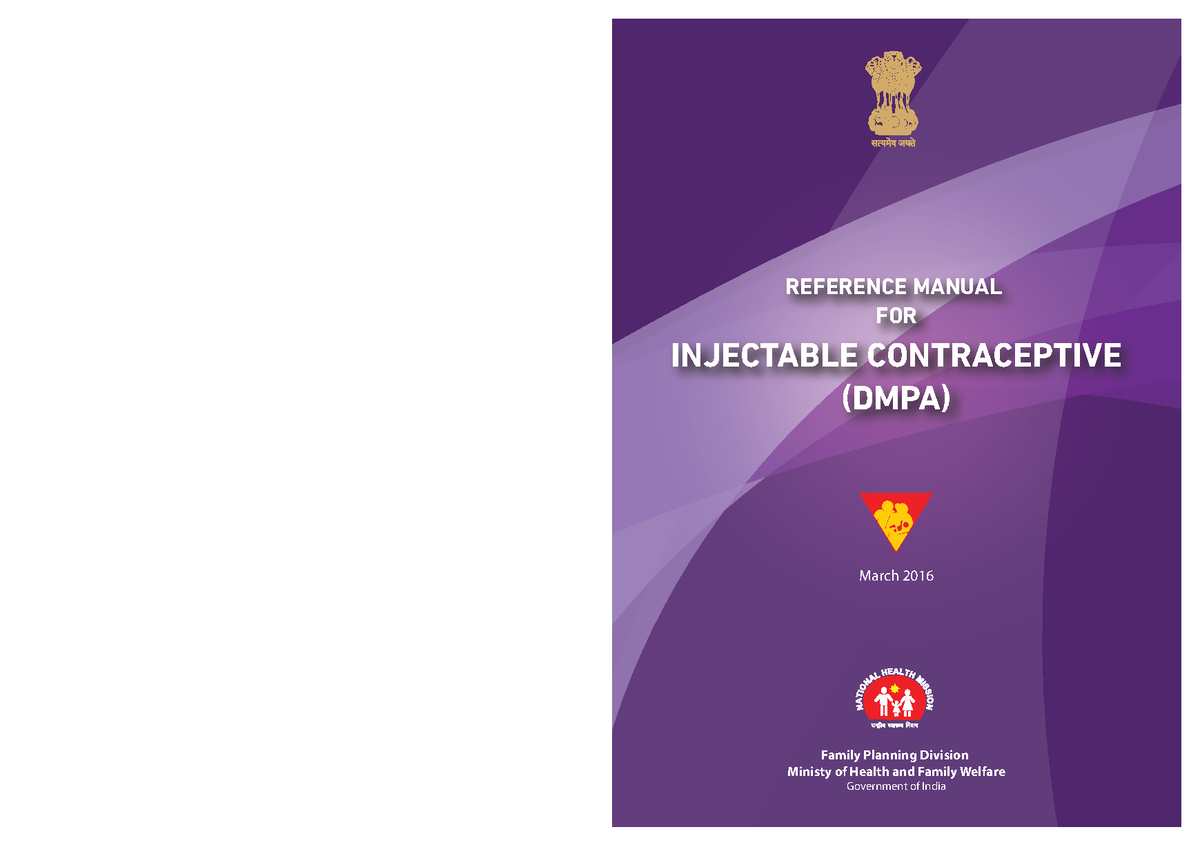 Reference Manual for Injectable Contraceptive DMPA: Training and ...