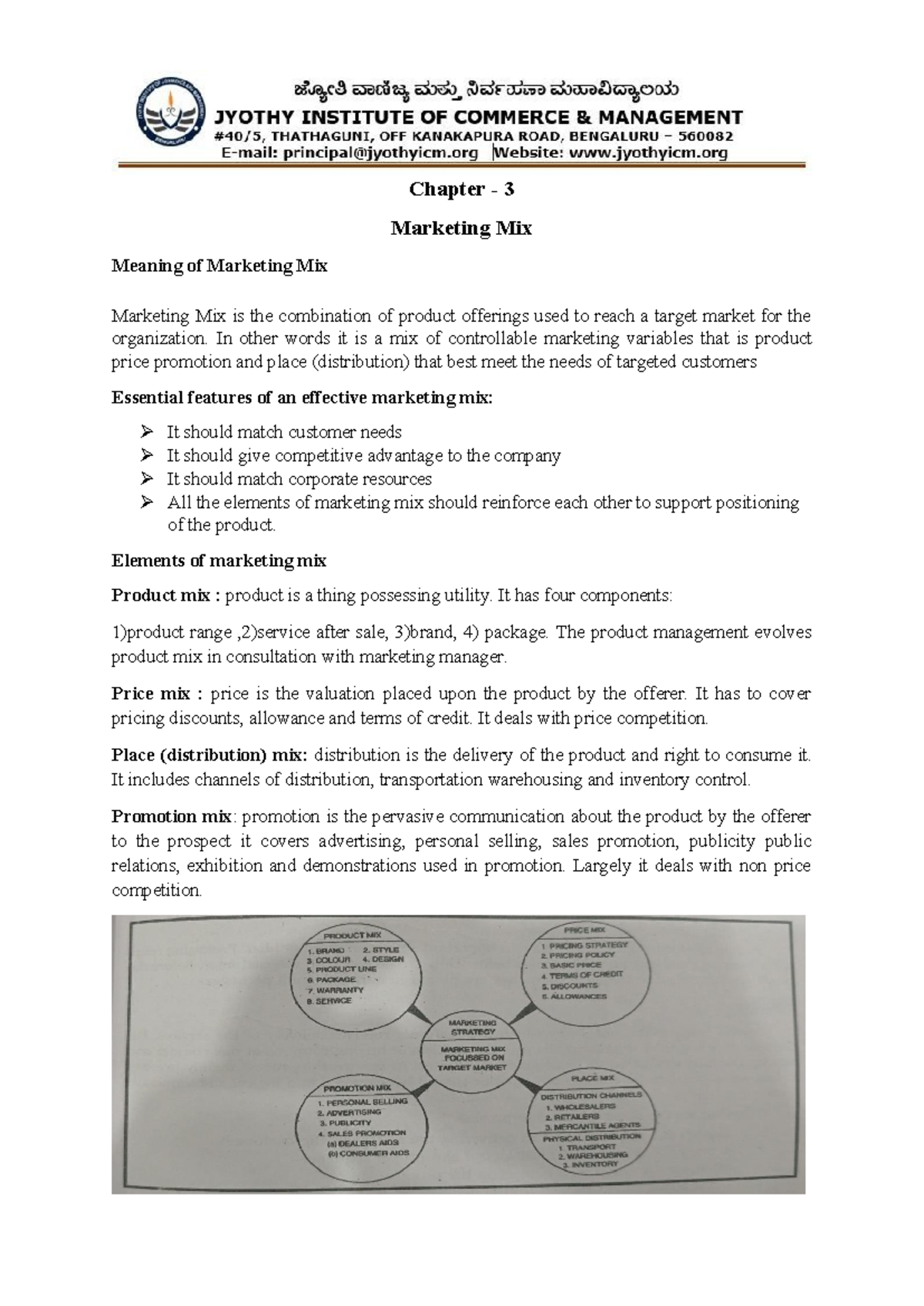Chapter 3: Understanding the Marketing Mix and Its Key Elements - Studocu